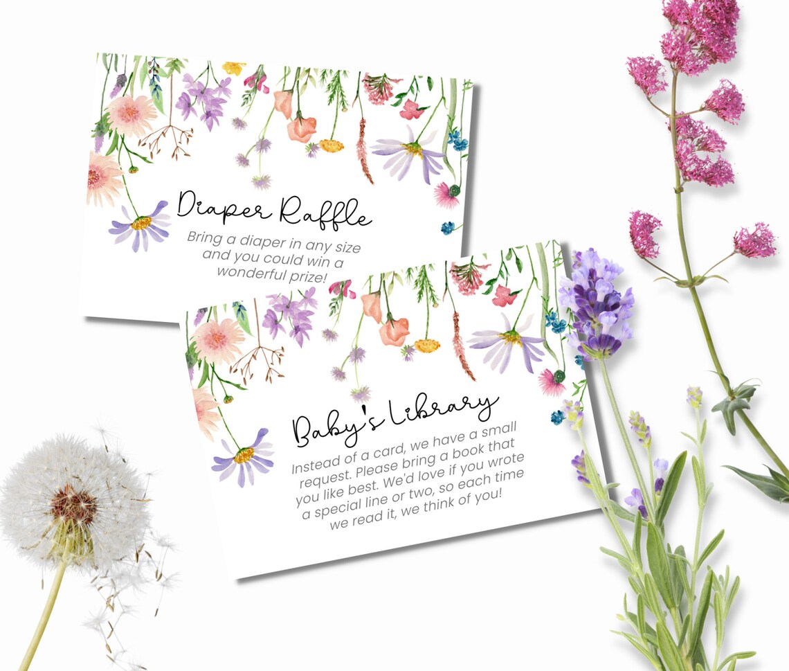 Wildflower Baby Shower Wildflower Seeds Favor Tag, Garden Baby Shower ...