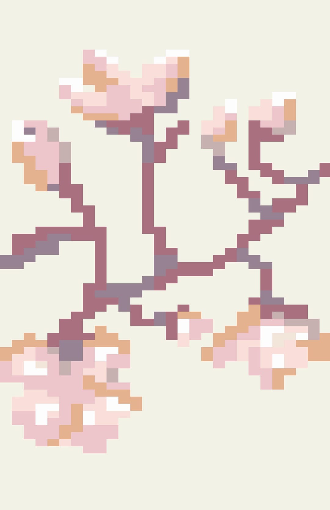Cherry Blossoms Digital Pattern - Hand Knitting / Chunky Blanket Throw ...
