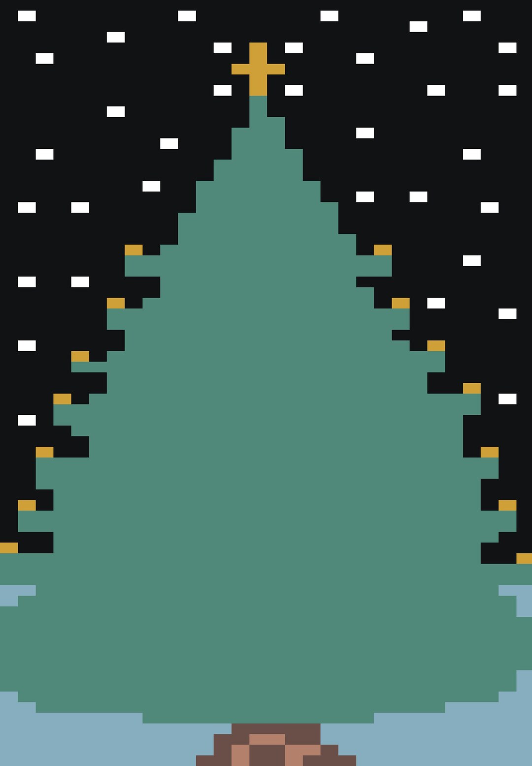Christmas Tree Under Darkness Digital Pattern - Hand Knitting / Finger ...