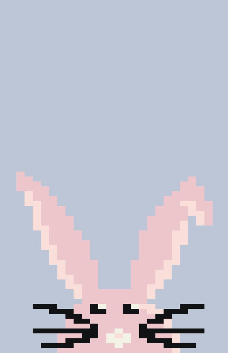 Pink Bunny Face Digital Pattern - Hand Finger Knit Chunky Throw - Etsy