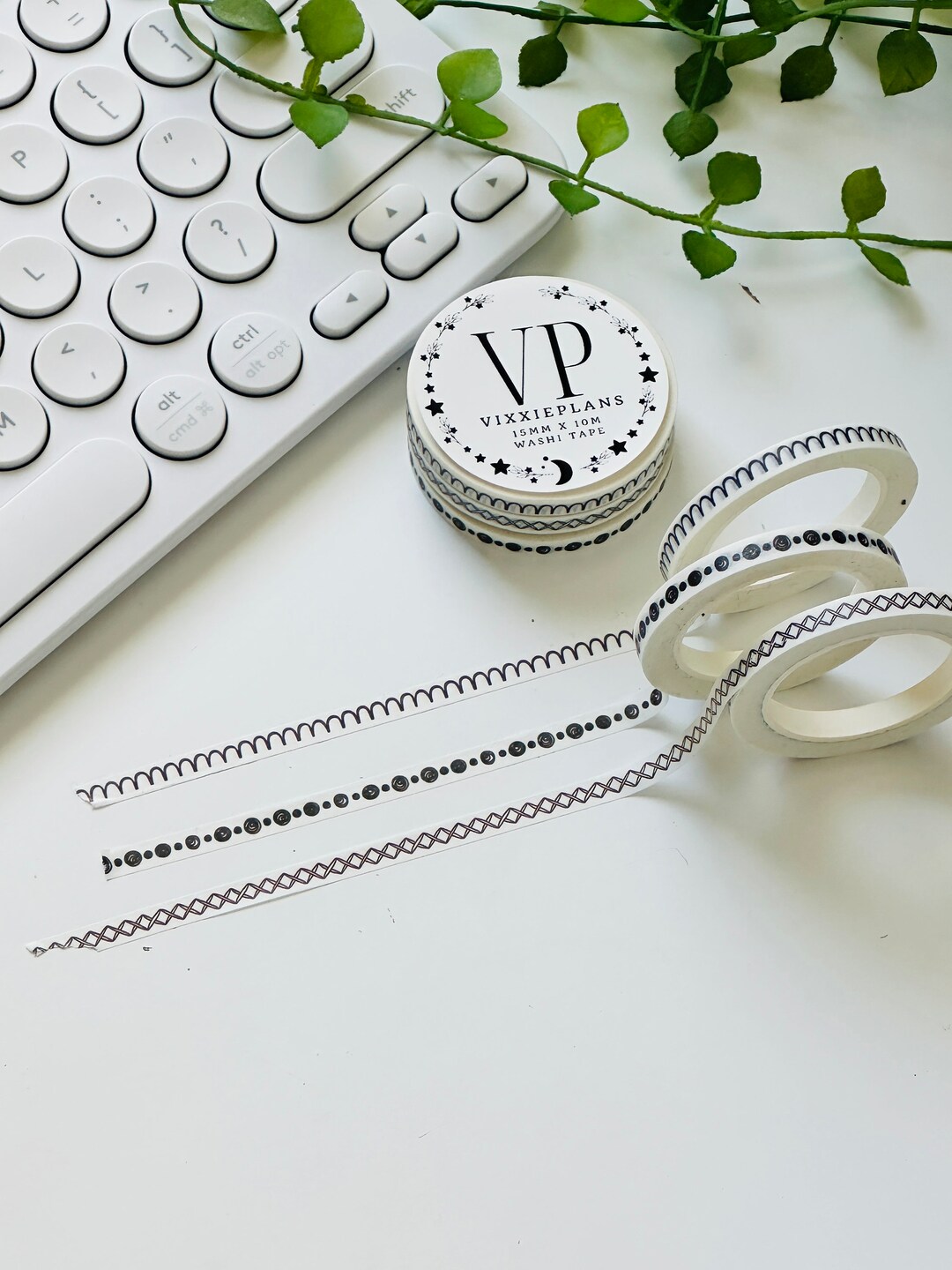 Hand-drawn Doodle Washi Tape Bundle | Set of 3 Rolls (5mm X 10m ...