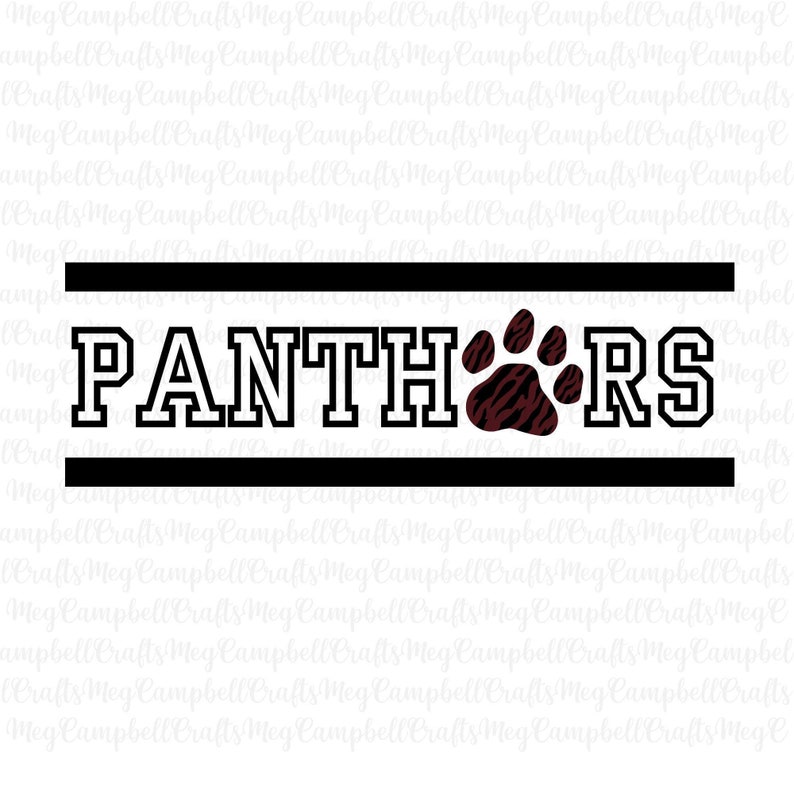 Panthers With Paw PNG, SVG - Etsy