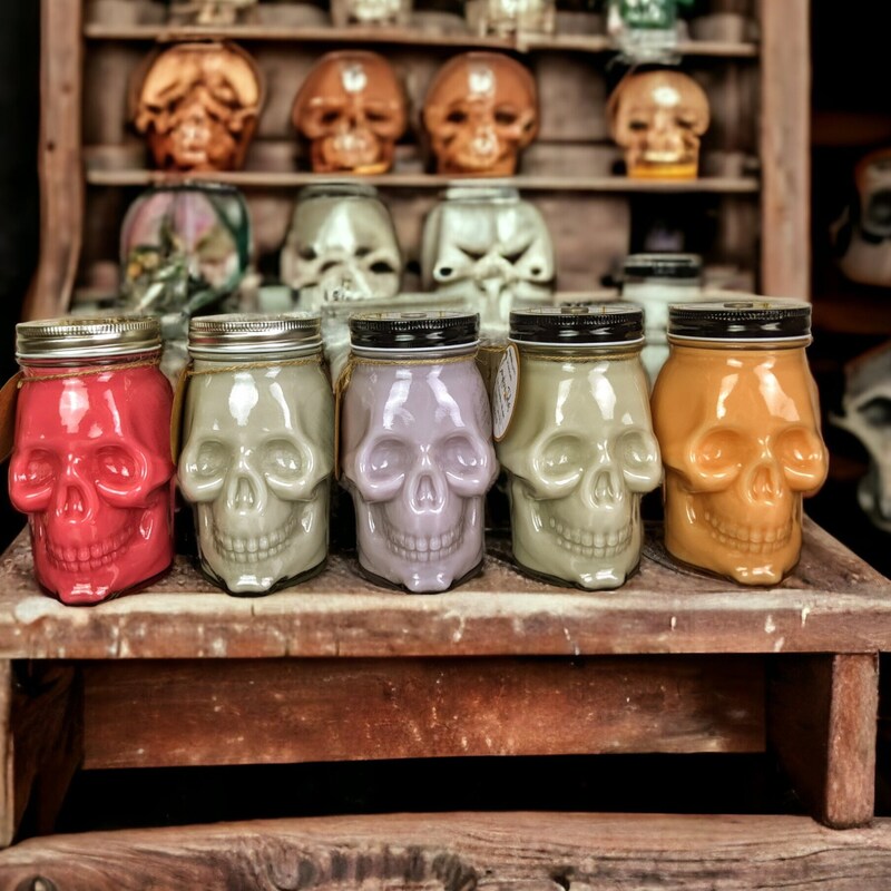Skull Spice Jars With Rack - Etsy
