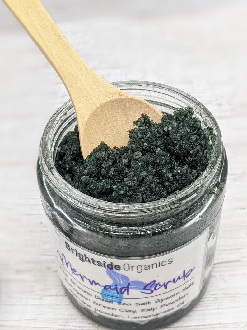 Mermaid Body Scrub With Dead Sea Salts & Kelp All Natural - Etsy