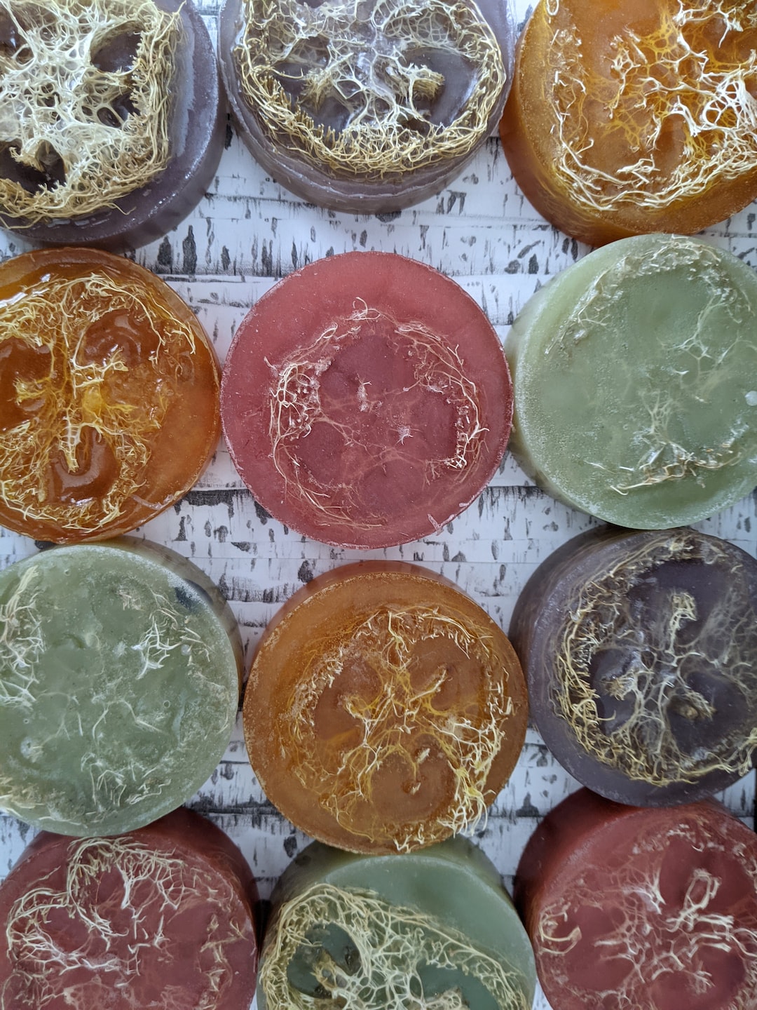 Exfoliating Goats Milk Loofah Soap Set 6 | Handcrafted Luffa Soap Set ...