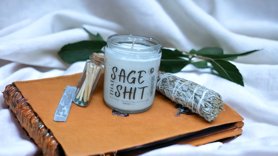 Sage That Shit Gift| Sage Spiritual Candle | Sage Gift | Cleansing and ...