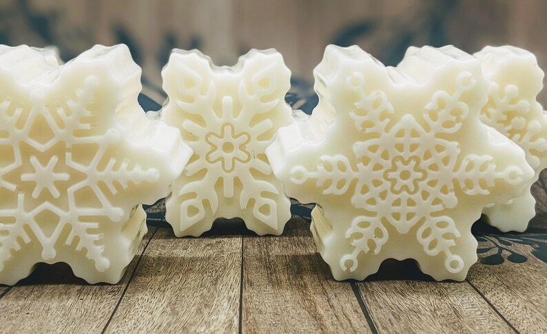 6 Organic Gift Wrapped Snowflake Soaps | Christmas Soap | Holiday Soap ...