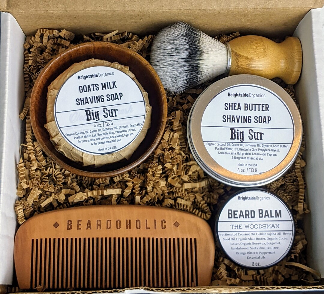 Men's Shave Kit | Mens Grooming Kit | All Natural Shaving + Grooming ...