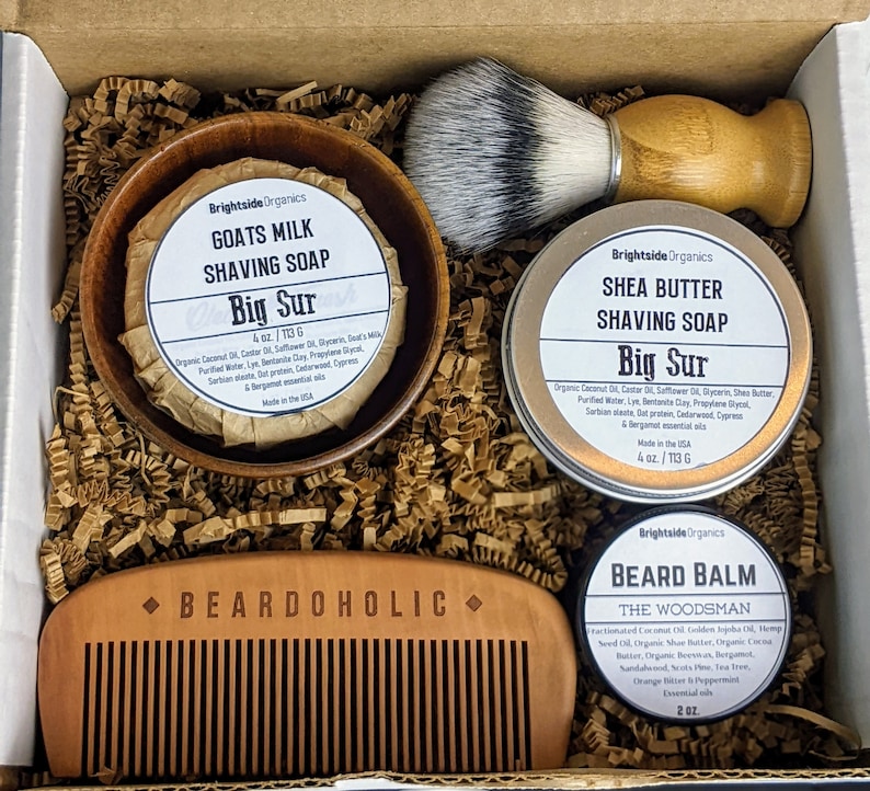 Men's Shave Kit | Mens Grooming Kit | All Natural Shaving + Grooming ...