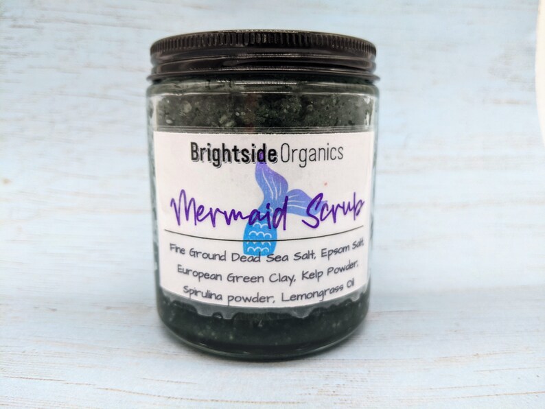 Mermaid Body Scrub With Dead Sea Salts & Kelp All Natural - Etsy