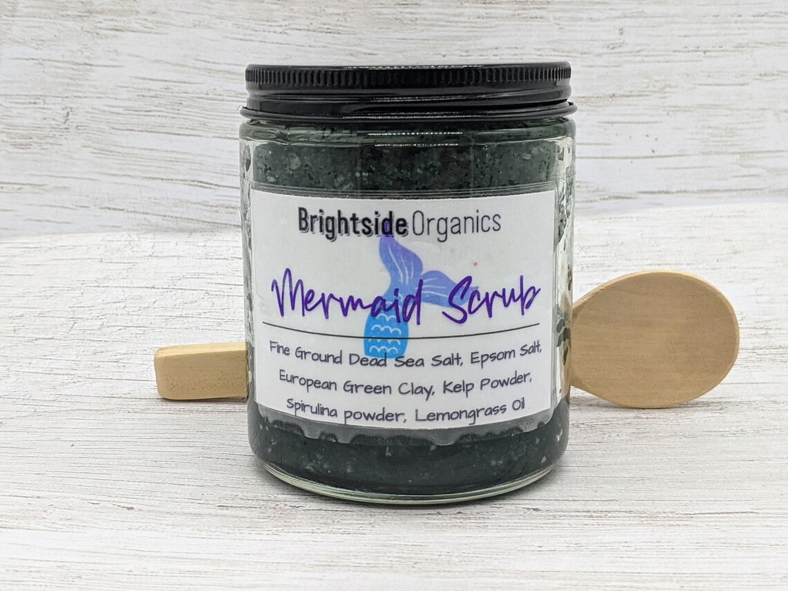 Mermaid Body Scrub With Dead Sea Salts & Kelp All Natural - Etsy