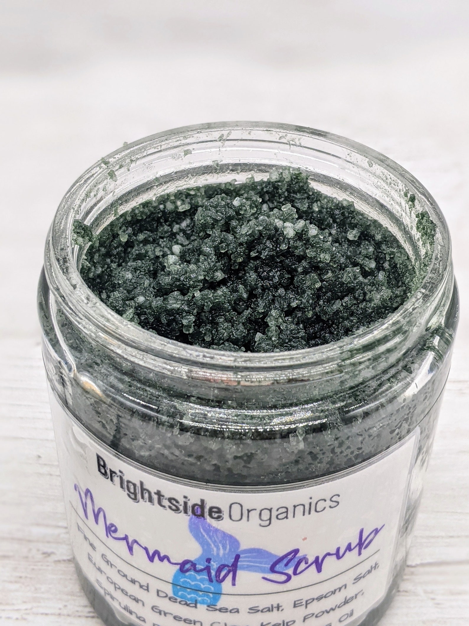 Mermaid Body Scrub With Dead Sea Salts & Kelp All Natural - Etsy