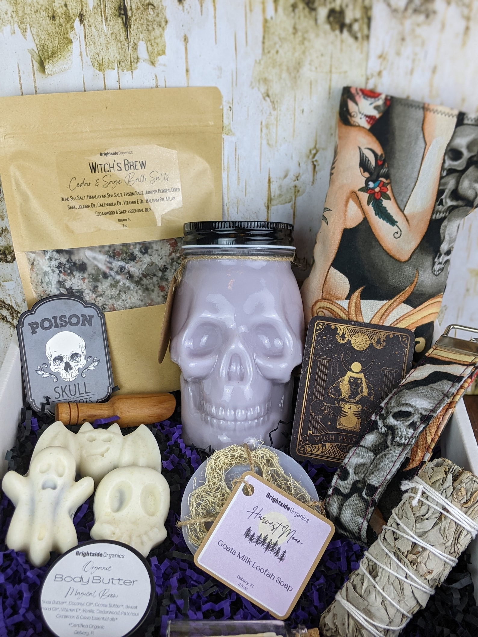 Skull Candle Gift Box Halloween Pamper Hamper Spooky Box - Etsy