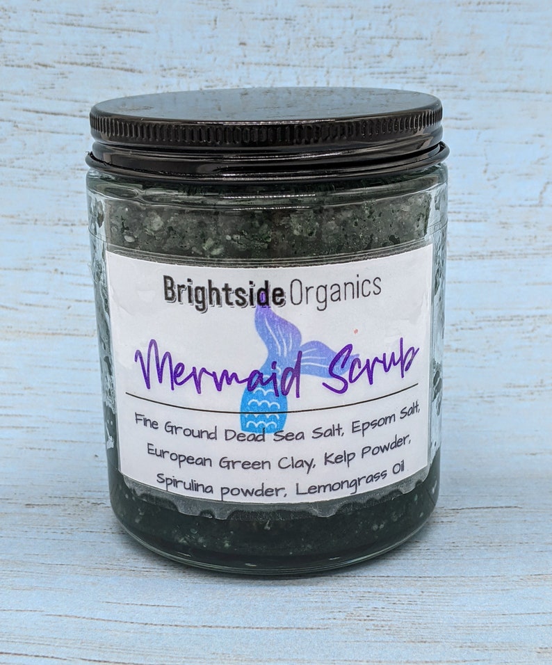 Mermaid Body Scrub With Dead Sea Salts & Kelp All Natural - Etsy