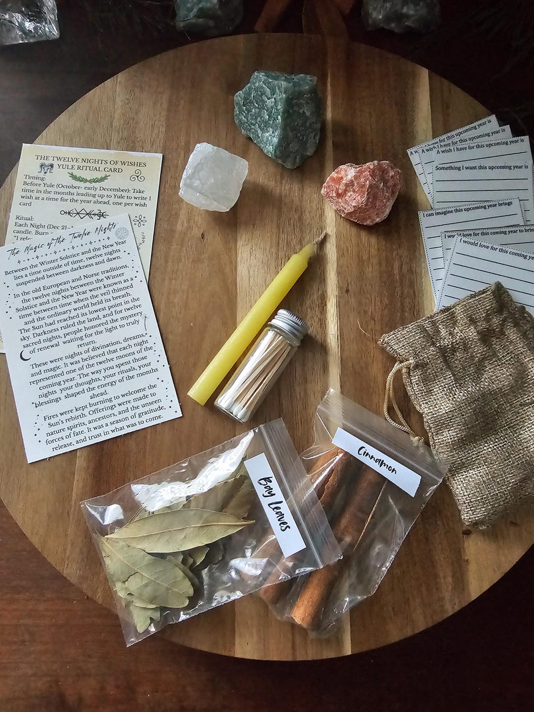 12 Magical Wishes of Yule Ritual • Winter Solstice Spell Kit • Time ...