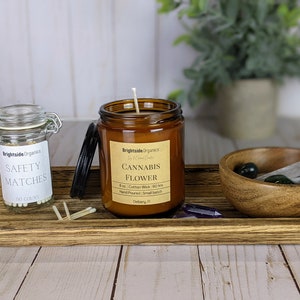 Cannabis Flower Candle Weed Scented Candle Funny Pothead Gift Marijuana ...