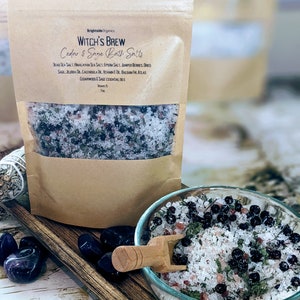 Witch's Brew Bath Salts | Healing Bath Salt With Herbs | Cedar & Sage ...