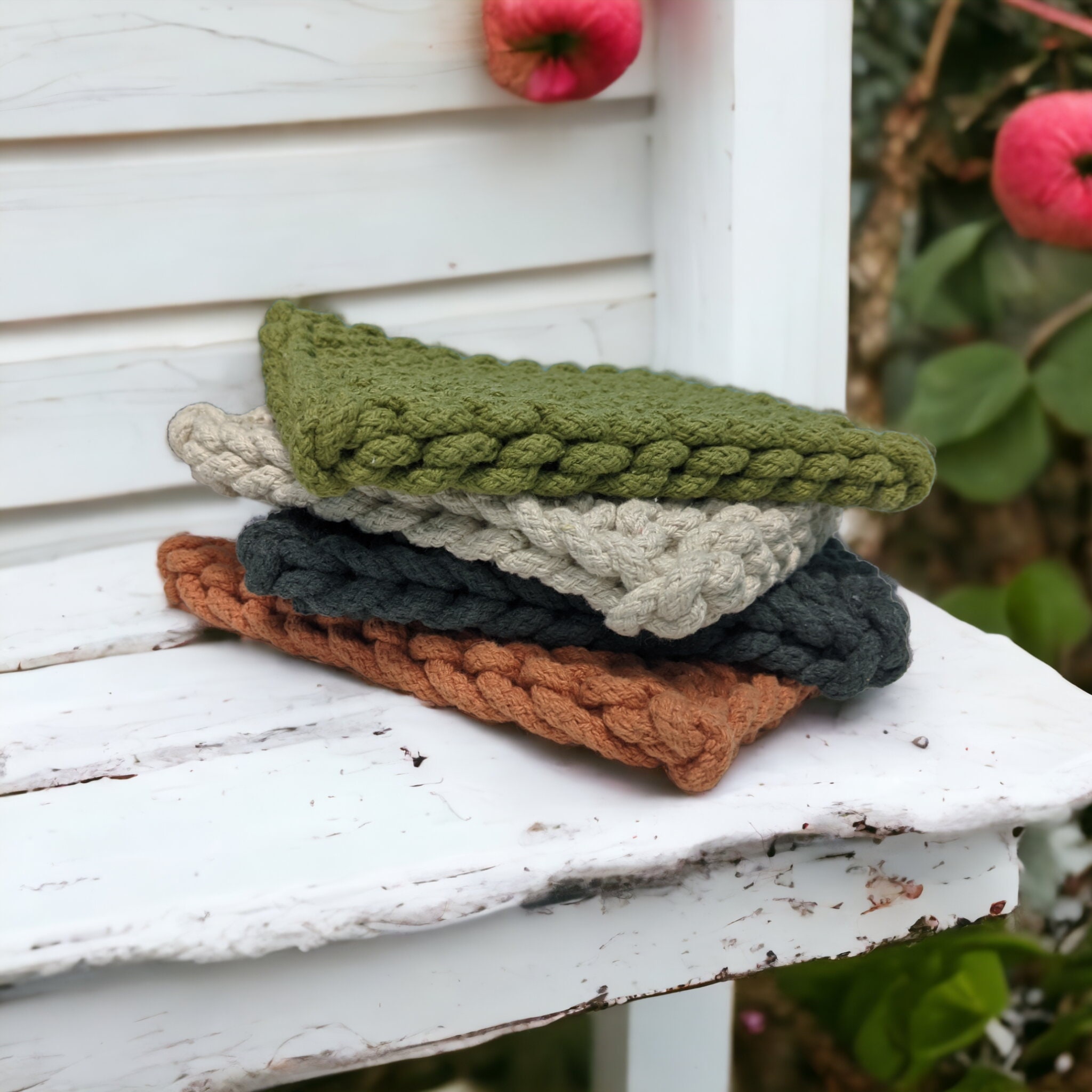 8"x8" Crocheted Pot Holder/trivet | Cotton Crocheted Pot Holder | Cozy ...