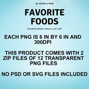 Kawaii Food Clipart - 24 Transparent PNG Files - Cute Food Stickers ...