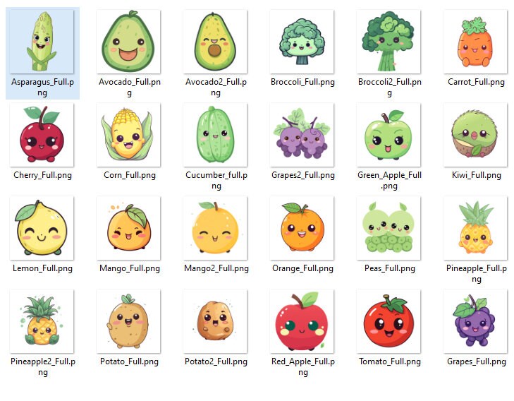 Kawaii Food Clipart Bundle - 68 Cute Culinary Stickers - Transparent ...