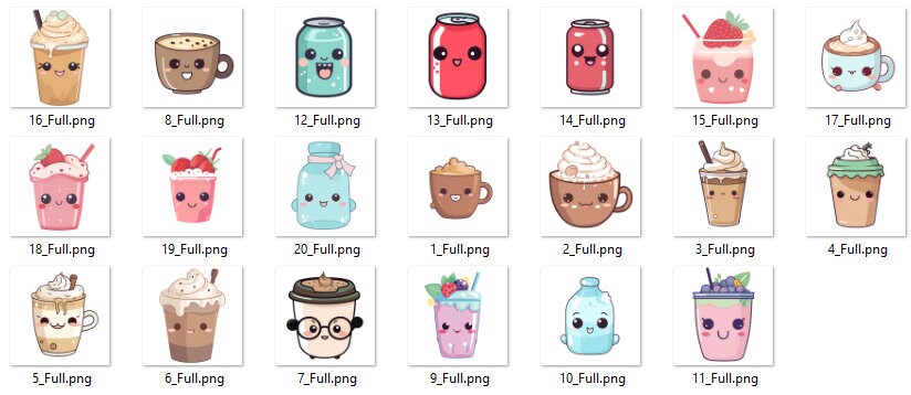 Kawaii Food Clipart Bundle - 68 Cute Culinary Stickers - Transparent ...