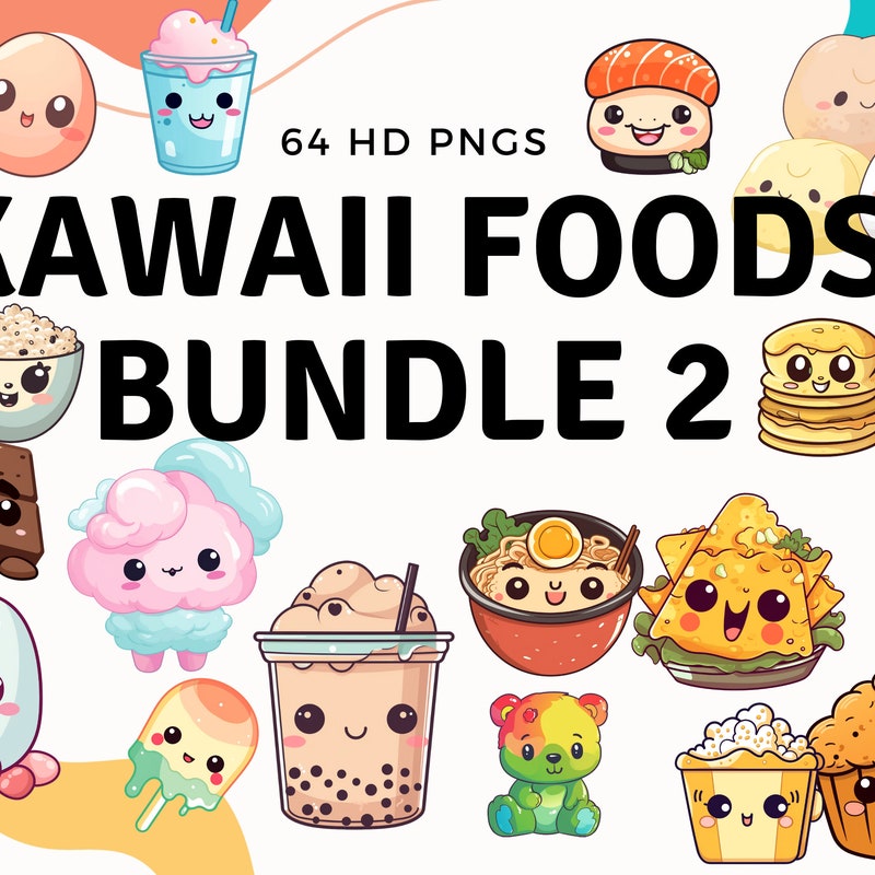 Kawaii Food Clipart - Etsy