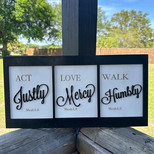 Christian Decor | Micah 6:8 Bible Verse Sign | Rustic Chic Décor ...