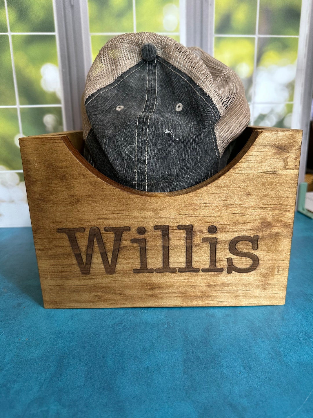 Wooden Hat Box Hat Box Baseball Hat Box Baseball Cap Storage Father's ...