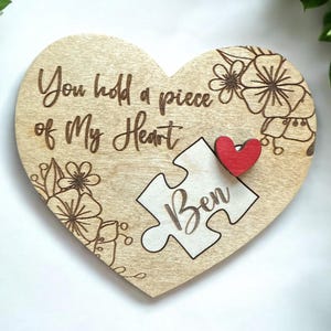 Personalized Valentine Gift for Her or Him| Puzzle Piece Heart - Etsy