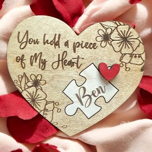 Personalized Valentine Gift for Her or Him| Puzzle Piece Heart - Etsy