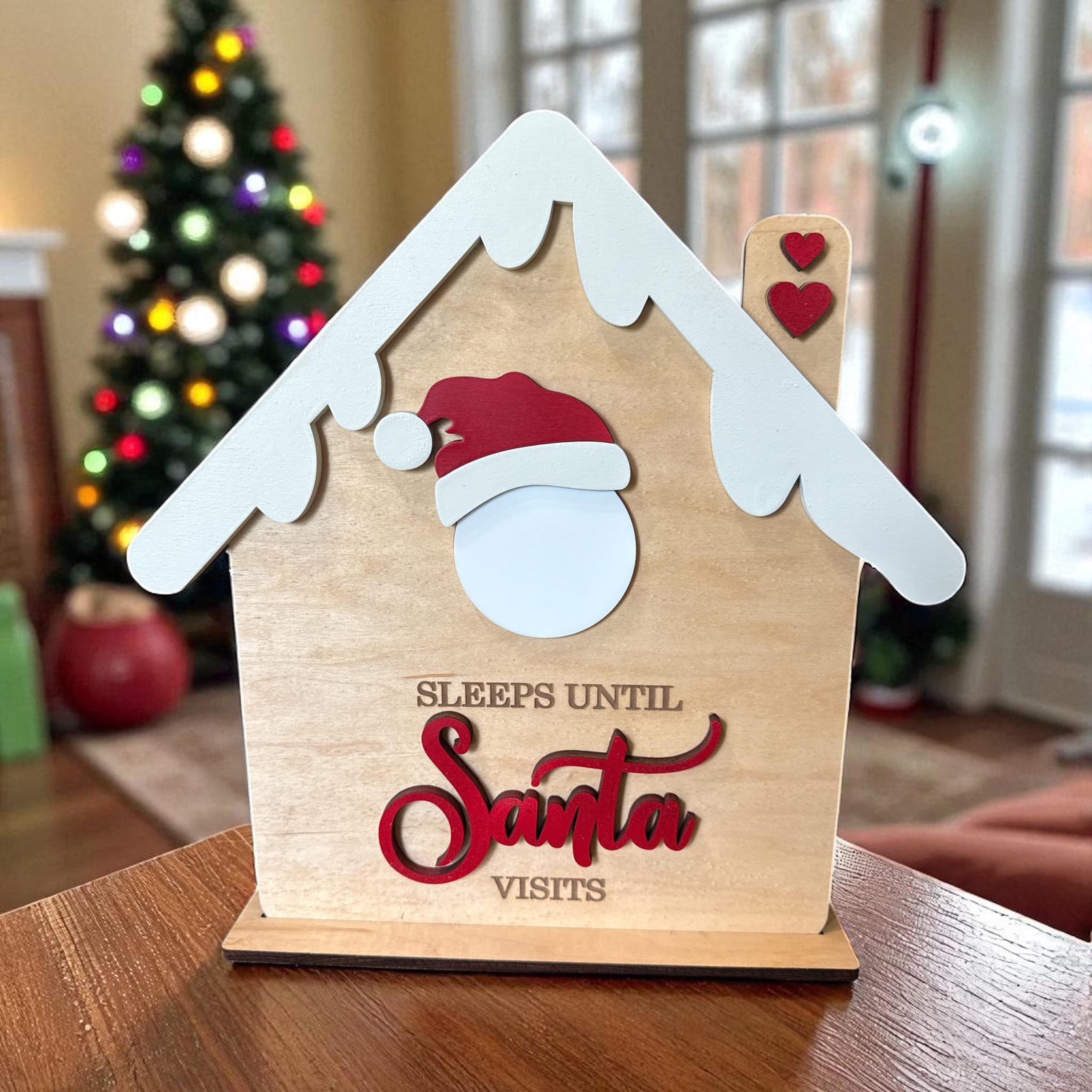 Wooden Christmas Countdown Sign Uses a Dry Erase Marker - Etsy