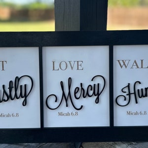 Christian Decor | Micah 6:8 Bible Verse Sign | Rustic Chic Décor ...