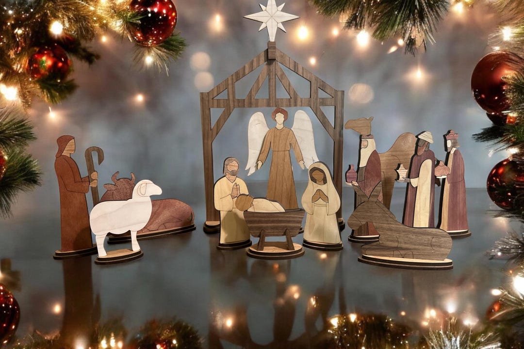 Unique Hand Crafted Nativity Scene Made From Various Woods | Perfect ...