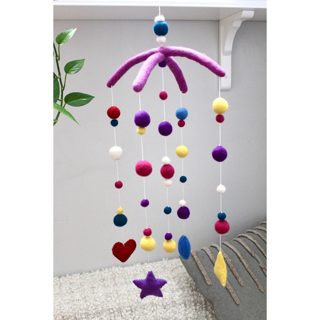 Baby Mobile Hanger Handmade Felt Crib Hanger Nursery Decor - Etsy