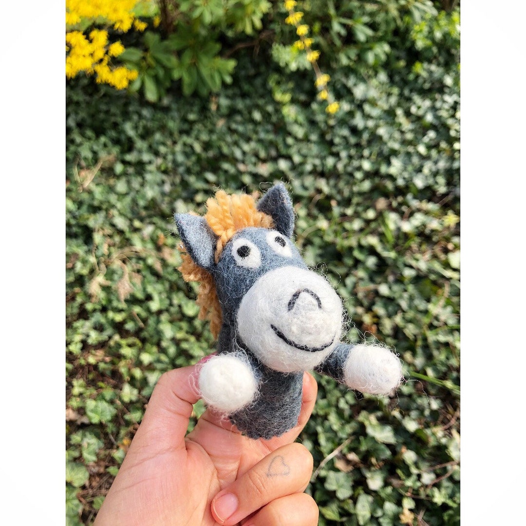 Donkey Finger Puppet Felt Handmade Puppet Donkey Puppet - Etsy