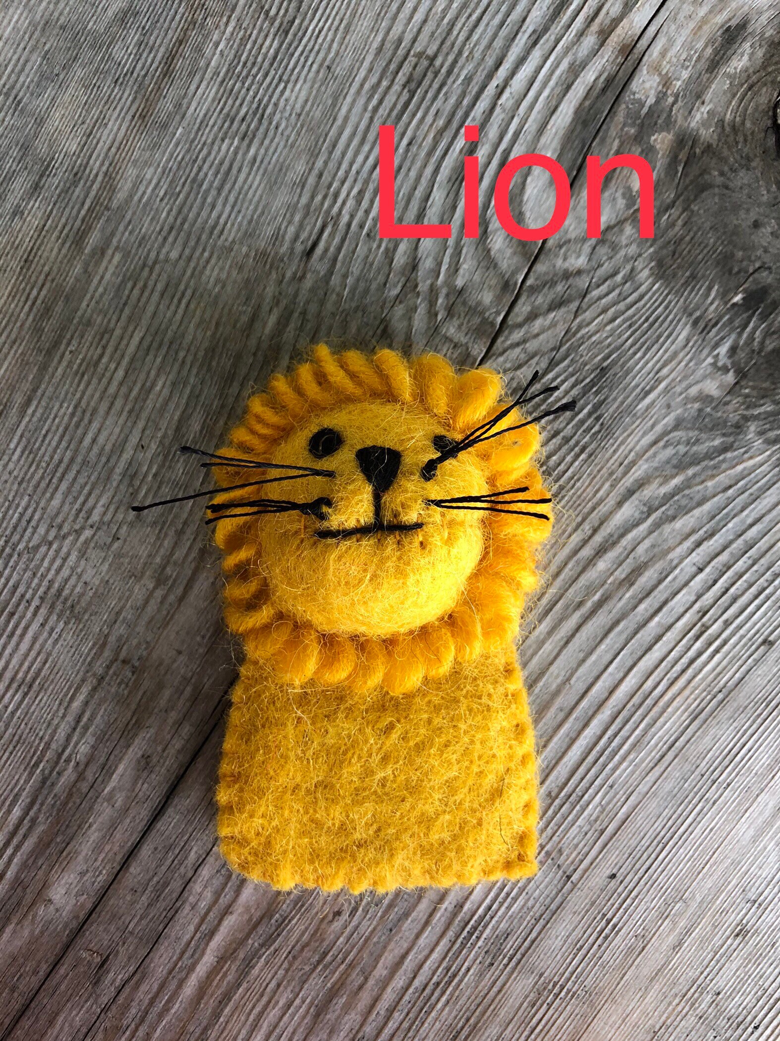 Set of Wool Felt Animal Finger Puppet Finger Puppet Set | Etsy