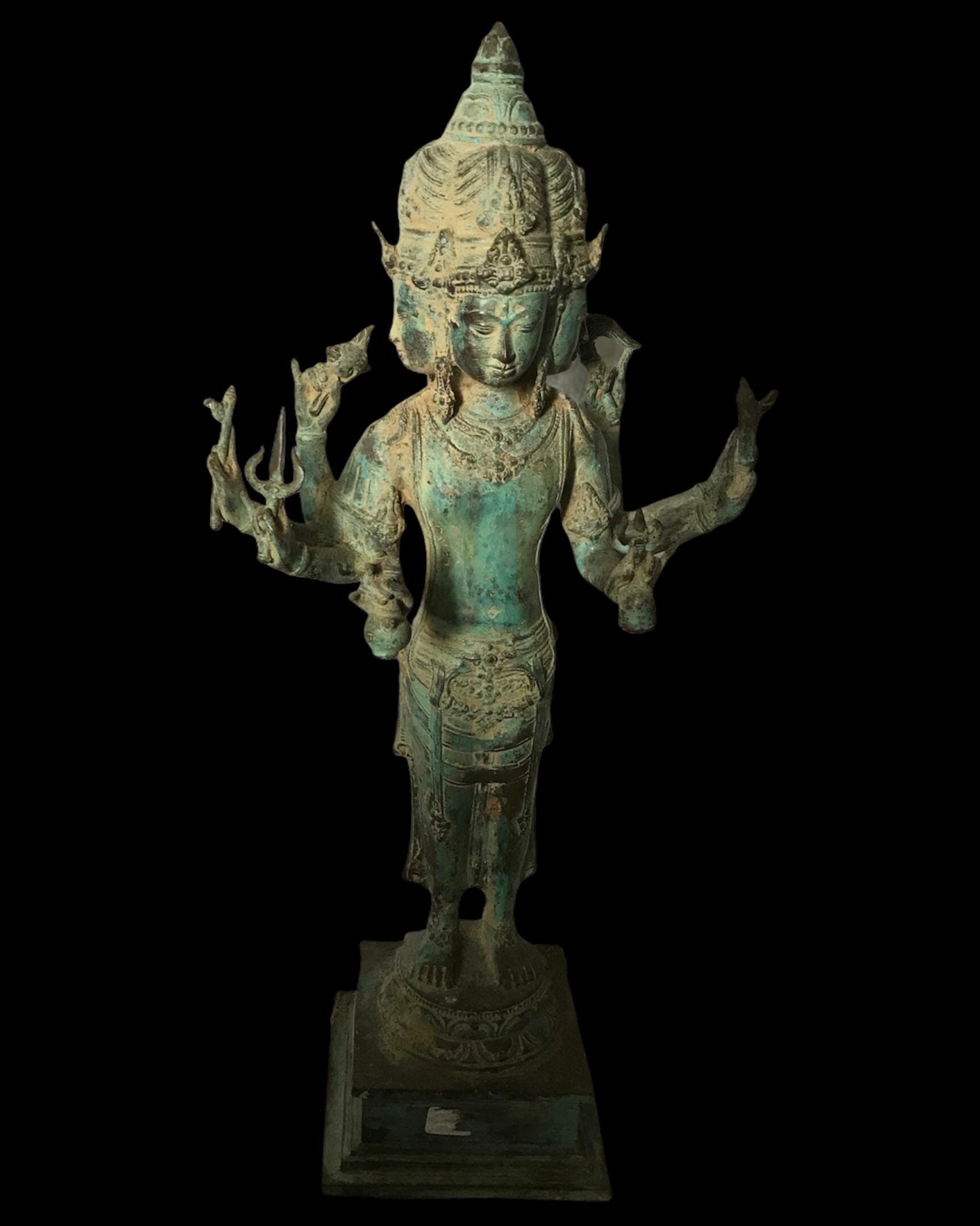 15.7 INCH Brahma Bronze Statue, Lord Brahma Sculpture, Antique Brahma ...