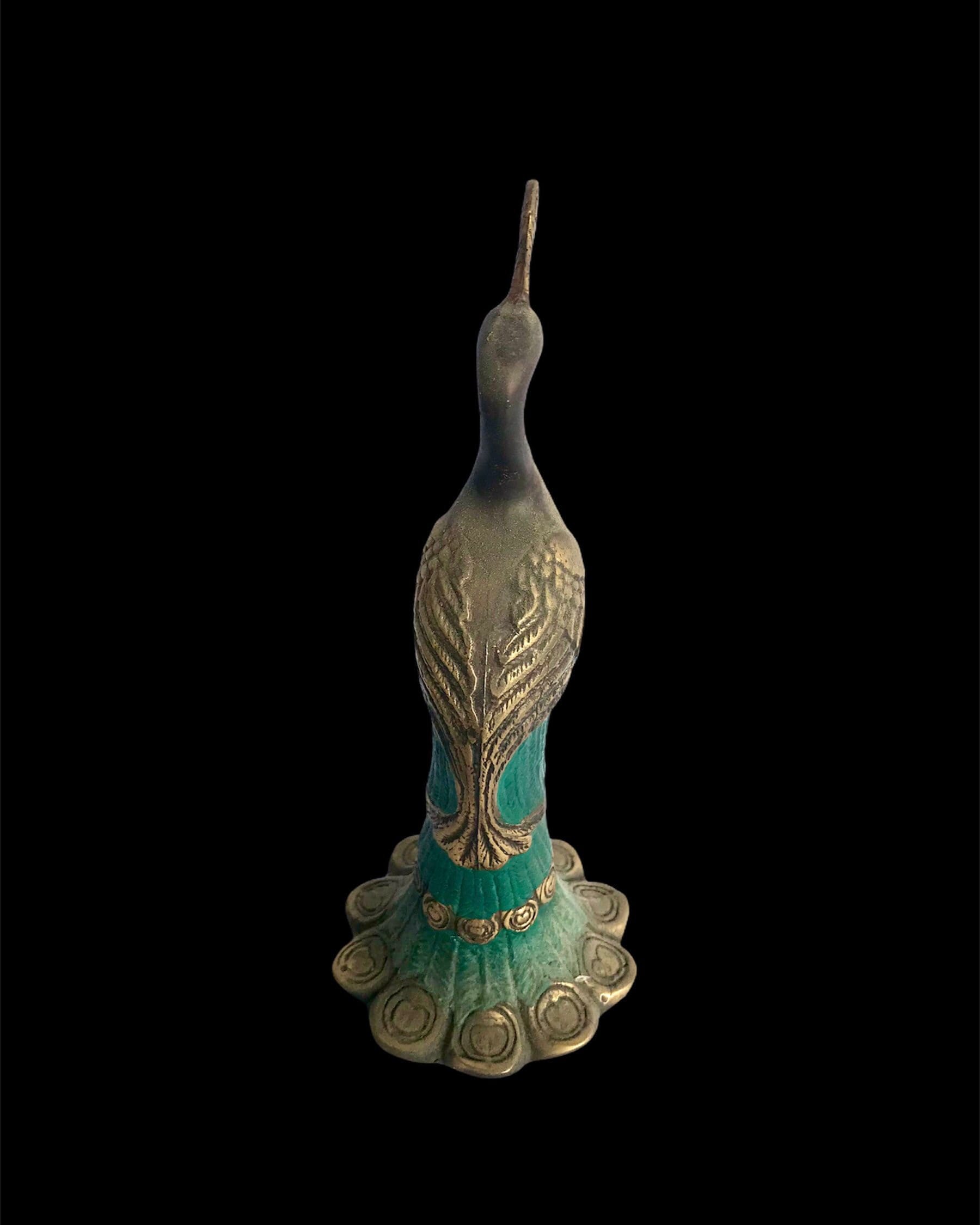 Bronze Peacock, Peacock Figurine, Animal Figurines, Handmade, Unique ...