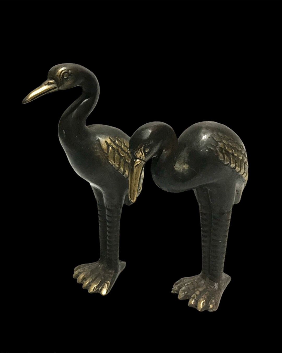 Stork Figurine, Bird Statue, Bronze Stork, Animal Lovers, Art Deco ...