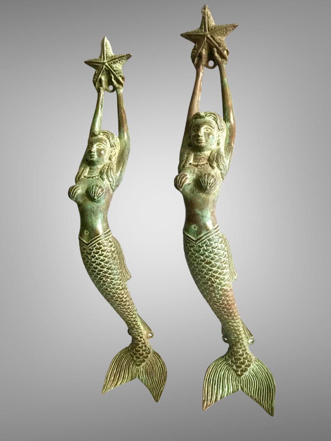 Bronze Mermaid Door Handle, Door Decoration, Unique Door Handdle, 1 ...