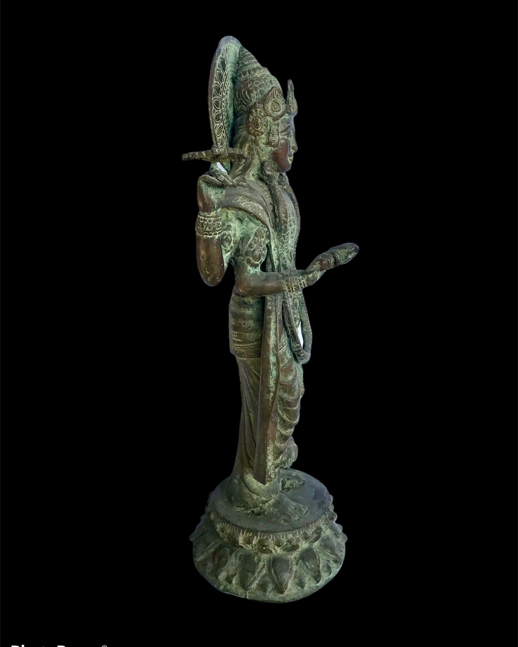 Bronze Lord Vishnu, Four Hands God, Vishnu Sculpture, Hinduism God ...
