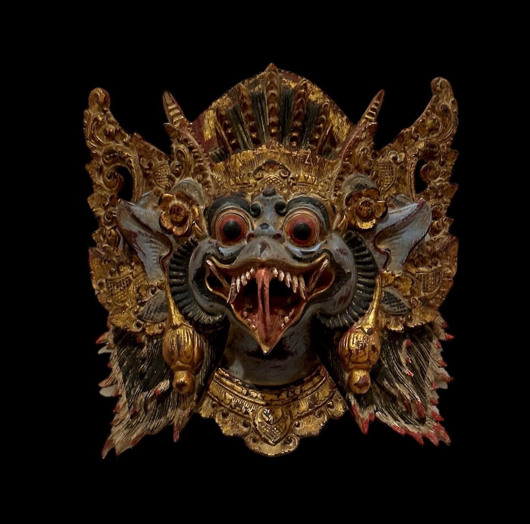 15 Inch Garuda Wooden Balinese Mask, Mask Statue, Paksi Wooden Statue ...