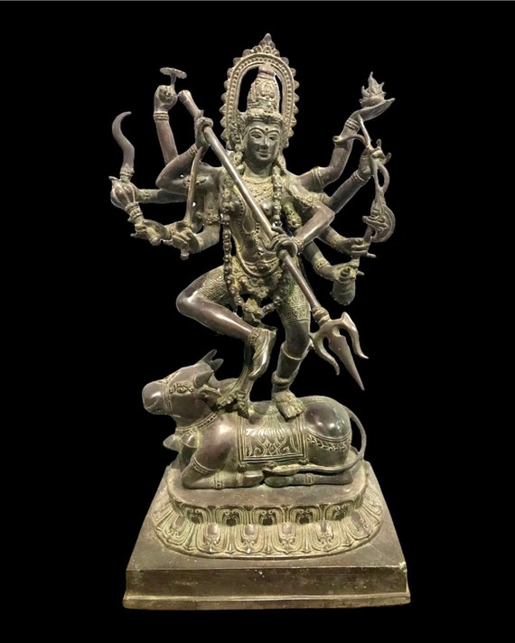 Mahakali Statue Kali Statue Bronze Sculpture Parvathi - Etsy
