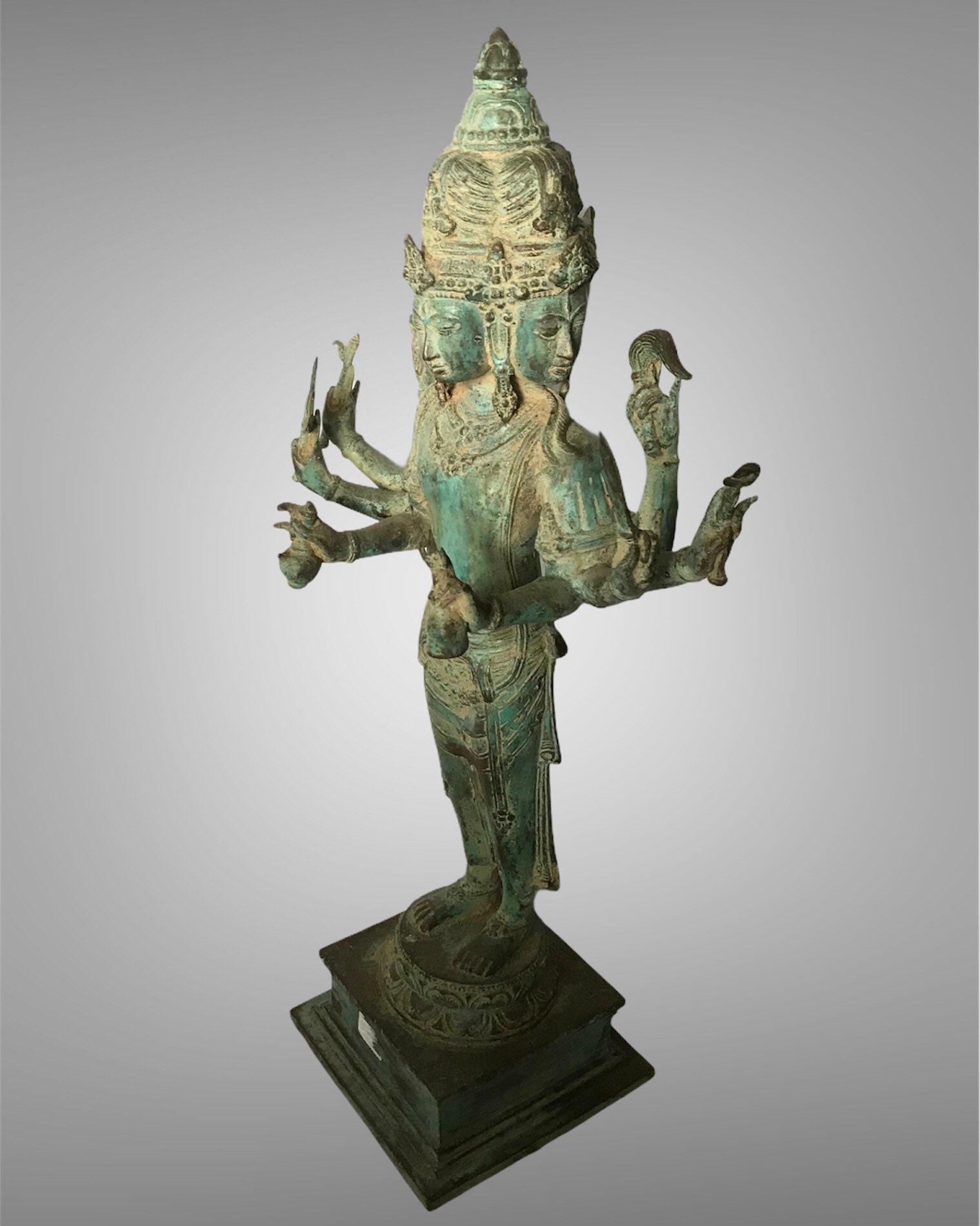 15.7 INCH Brahma Bronze Statue, Lord Brahma Sculpture, Antique Brahma ...
