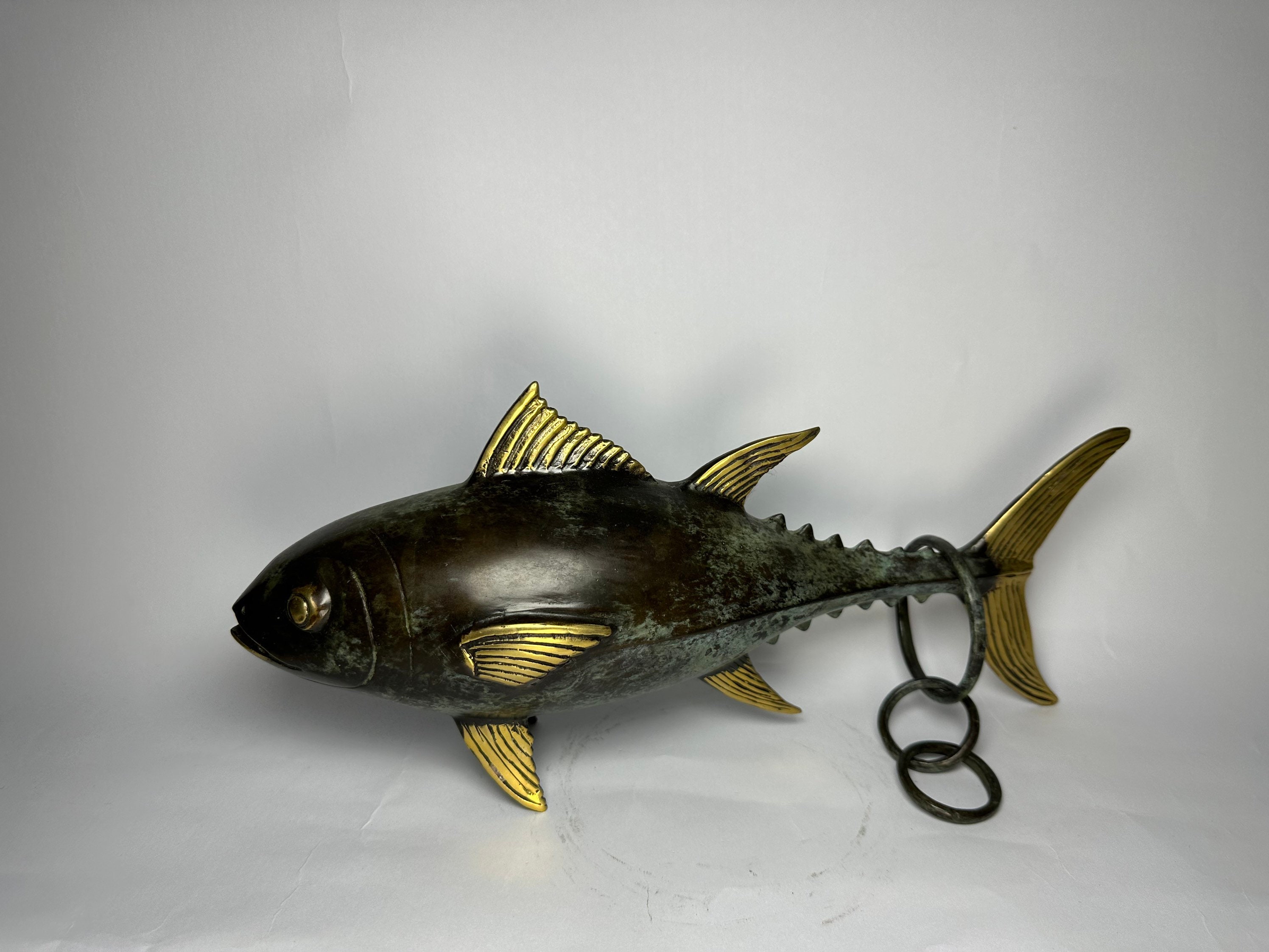 12.5 INCH Wall Hanging Tuna Fish Bronze Decoration, Tuna Bronze Statue ...