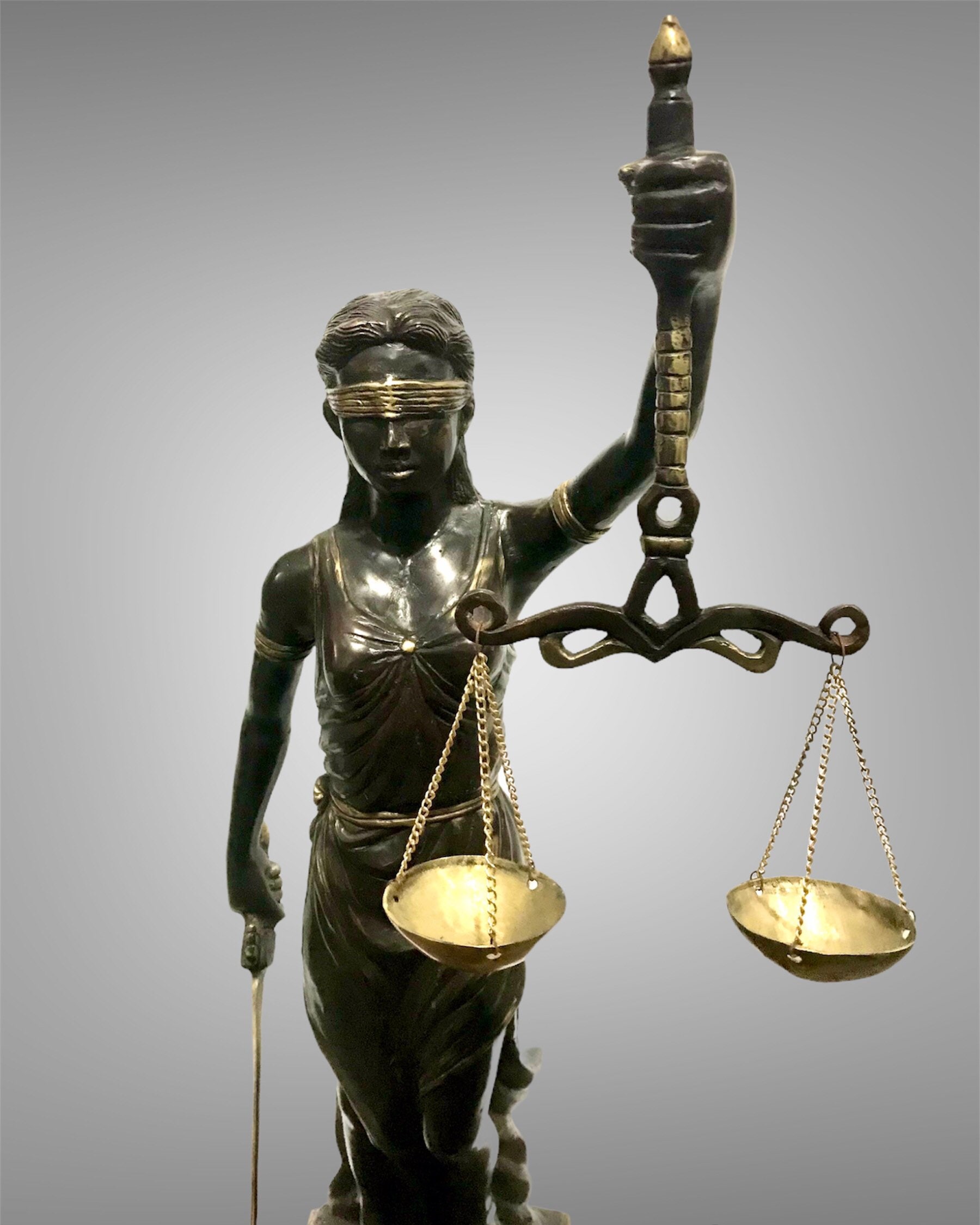 21 INCH Bronze Statue of Justice, Justice Sculpture, Unique Decor, Art ...