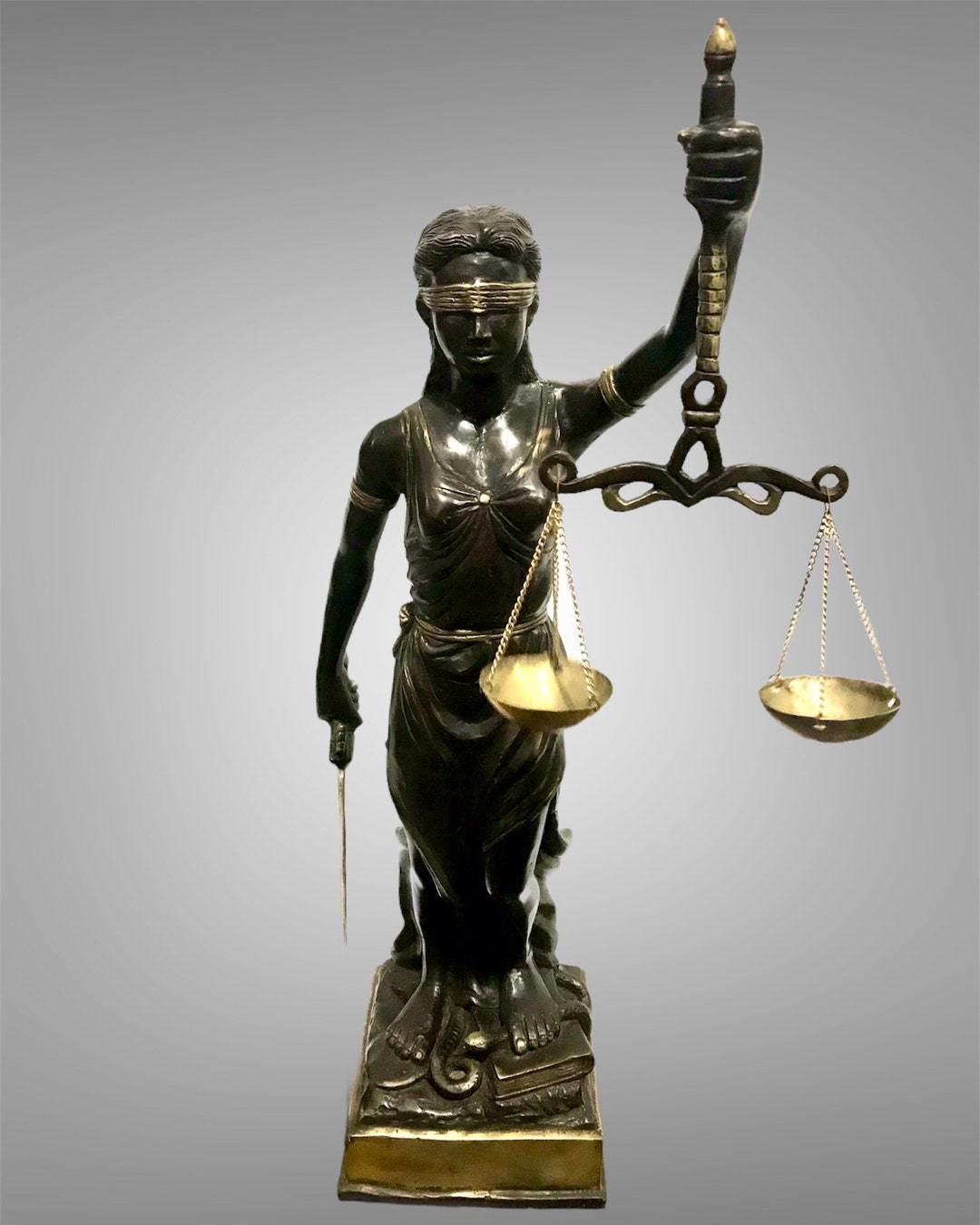 21 INCH Bronze Statue of Justice, Justice Sculpture, Unique Decor, Art ...