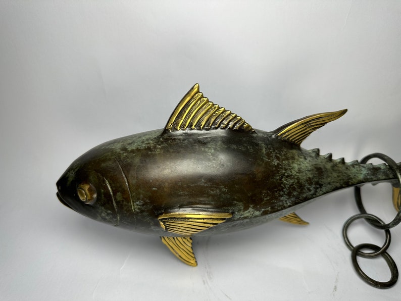 12.5 INCH Wall Hanging Tuna Fish Bronze Decoration, Tuna Bronze Statue ...