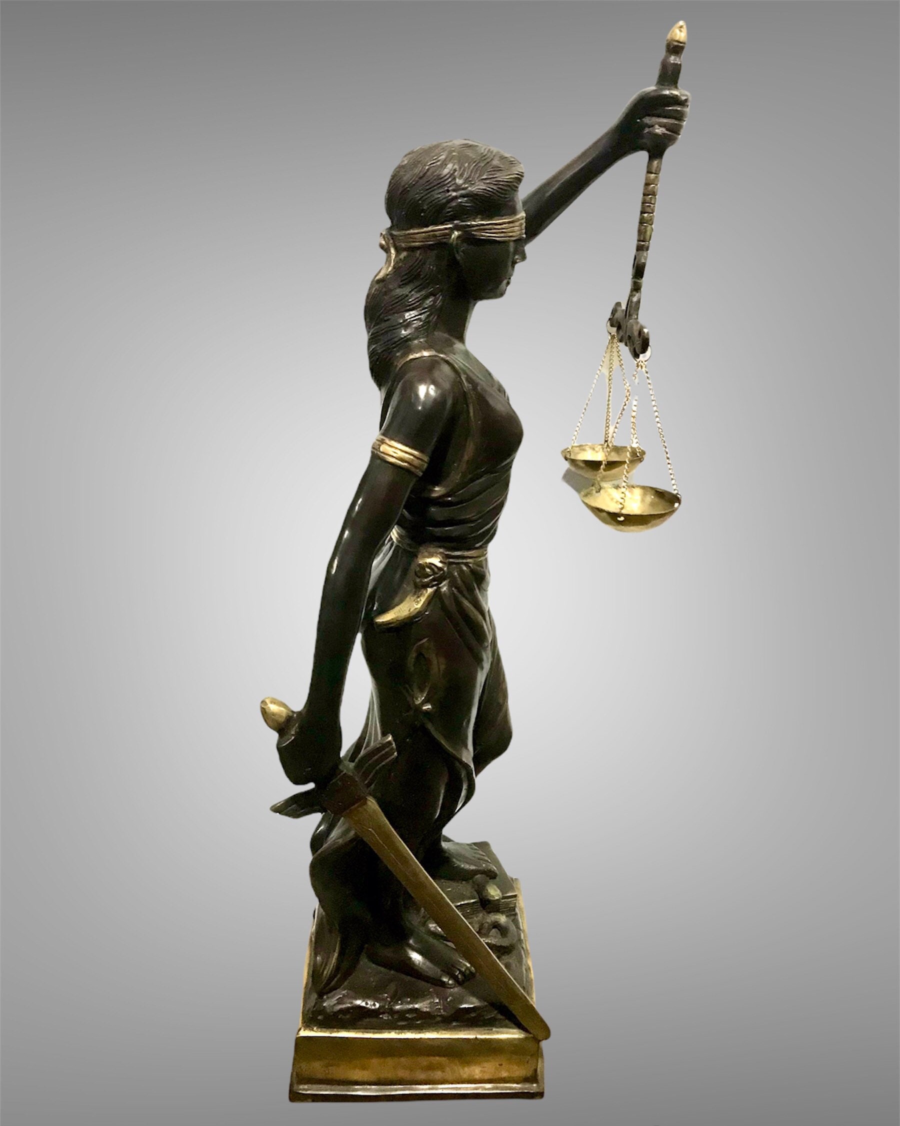 21 INCH Bronze Statue of Justice, Justice Sculpture, Unique Decor, Art ...
