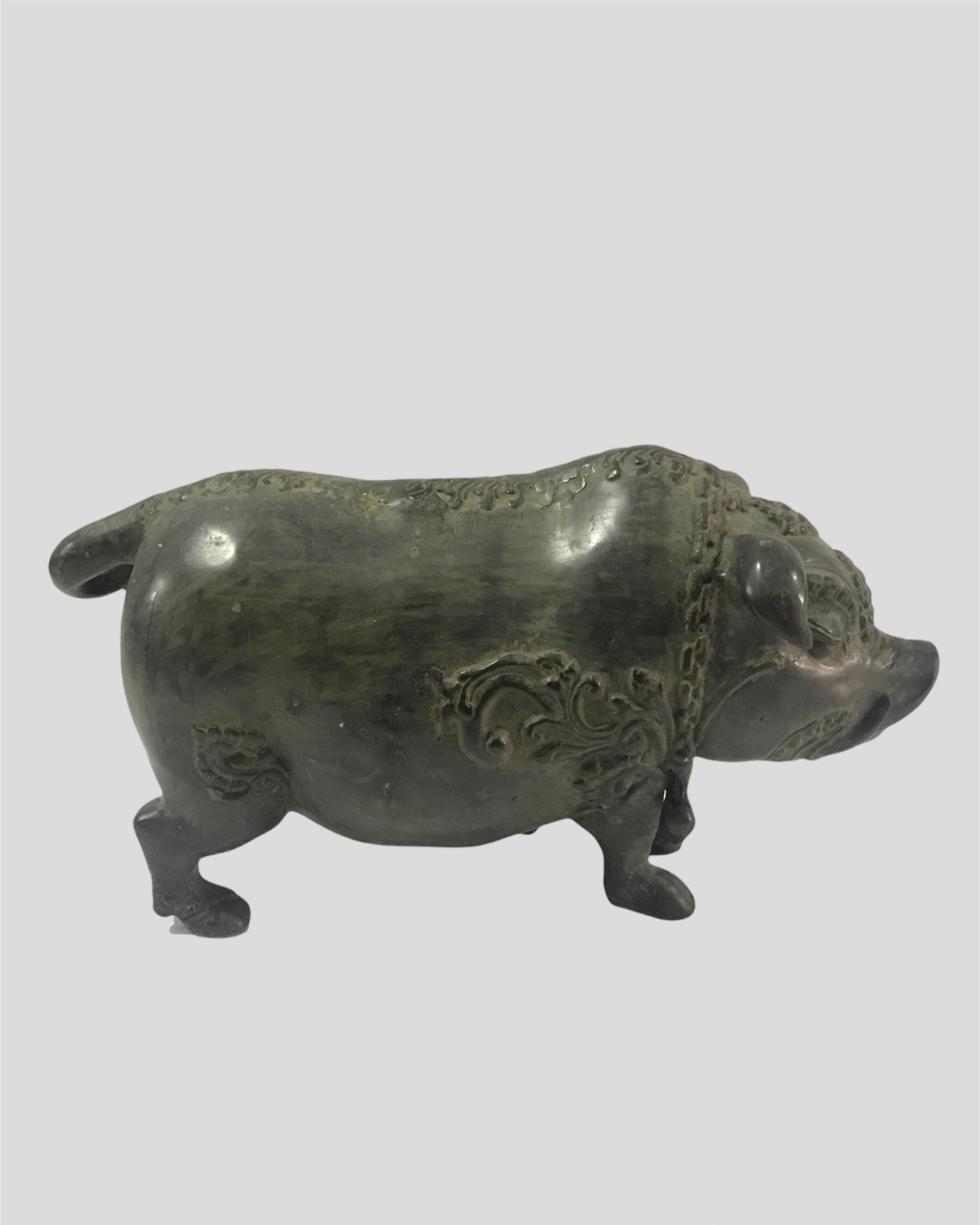 Bronze Pig Statue, Pig Sculpture, Unique Animal, Animal Figurine ...